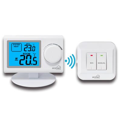 China 120 X 77 X 28 Mm Wireless Room Thermostat RF Wireless Boiler Thermostat Receiver 230VAC 50HZ Designed for Heating Regulation for sale