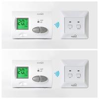 China Temperature Ranges 0°C to 35°C in 0.1°C Increments Wireless Room Thermostat Featuring LCD Display and 868MHZ Wireless Operating Frequency for Energy Management for sale