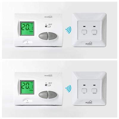 China Temperature Ranges 0°C to 35°C in 0.1°C Increments Wireless Room Thermostat Featuring LCD Display and 868MHZ Wireless Operating Frequency for Energy Management for sale
