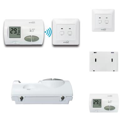China Wireless Simple Thermostat RF Non-programmable Heating Room Thermostat Including Receiver 230VAC 50HZ Designed for Climate Control in Large Facilities for sale