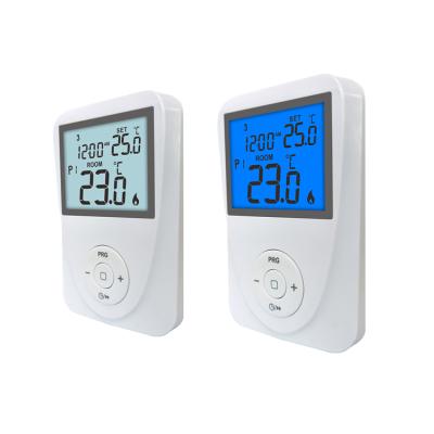 China 130 X 86 X 28 Mm Underfloor Heating Room 7 Day Programmable Thermostat for Underfloor Heating Systems Display Temperature Range 0°C 40°C in 0.1°C Increments for sale