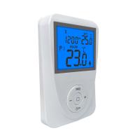 China Underfloor Heating Systems Compatible Underfloor Heating Room Wired Thermostat 230V White Blue Backlight Temperature Controller for sale