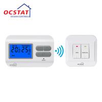 China Conventional Or Boilers Wireless Room Non-programmable Thermostat Featuring Anti-flammable PC ABS Material and Approx 100m Transmission Distance for Heating Systems for sale