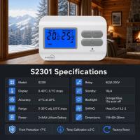 China 230V Non Programmable Boiler Heating Thermostat simple installation process reducing labor costs and downtime during HVAC system upgrades for sale