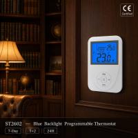China Temperature measurement accuracy ±1°C at 20°C Underfloor Heating Room Programmable Thermostat with Display Temperature Range 0°C 40°C in 0.1°C Increments and Standby Current Lighting Current ≤ 7mA for sale