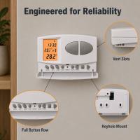 China OFF System Operation Mode Wireless Boiler RF Programmable Thermostat 130 X 80 X 35 Mm Compact Size Ideal for Commercial HVAC Control Solutions for sale