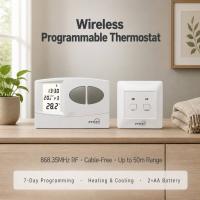 China COOL System Operation Mode 7 Day Pprogrammable wireless boiler Thermostat Engineered For Conventional Or Boilers Supporting HVAC Management for sale