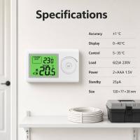 China Riseem High Accuracy Heating Room Non-Programmable Thermostat With Temperature Control for sale