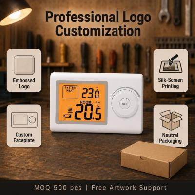China Riseem Temperature Control Room Heating Thermostat , Digital House Thermostat White Color for sale
