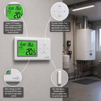 China Green Backlight Color Boiler Temperature Control Thermostat White Color Electronic Temperature Regulator for Heating Process Control for sale