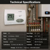 China Power Consumption 1.5 MW Non Programmable heating Boiler room thermostat For Thermoplastic Packaging Production for sale