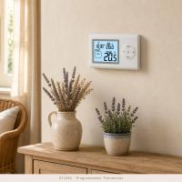 China Standby Current Lighting Current Below 7mA Boiler Room 7 Day Thermostat Featuring Display Accuracy Plus Minus 05 Degrees Celsius and Programmability 5 2 Day 24 Hour for sale