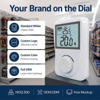 China Display Temperature Range 3°C to 37°C Digital Room Boiler Thermostats White Color Compact Size Temperature Management Solutions for sale