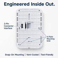 China Display Temperature Range 3°C to 37°C Digital Room Boiler Thermostats White Color Compact Size Temperature Management Solutions for sale