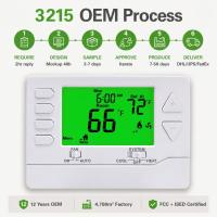 China HEAT/OFF/COOL 2 Heat 2 Cool Programmable Room Air Conditioning Thermostat 2*AA Alkaline Batteries Or 18-30 VAC NEC Class II Power Supply for sale