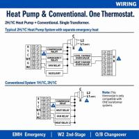 China Energy-Saving 2 Heat 2 Cool Heat Pump Thermostat Load Rating 1.5 Amp Maximum All Terminals Combined for sale