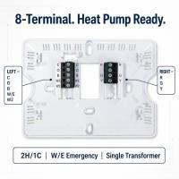 China Energy-Saving 2 Heat 2 Cool Heat Pump Thermostat Load Rating 1.5 Amp Maximum All Terminals Combined for sale