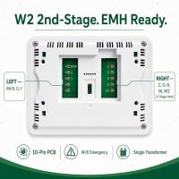 China 5.65 Sq.in. Display Size Non Programmable Heat Pump Thermostat for COOL System Operation Mode Energy Saving Solution for sale