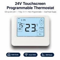 China Digital HVAC Programmable Thermostat Electronic Room 24V LCD Battery Thermostat Offering Backlight Color White Blue Green and Temperature Control Ranges 44°F to 90°F 7°C to 32°C for Climate Solutions for sale