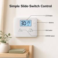 China Riseem Programmable Wired Room Temperature heating thermostat 5-35C Temperature Range Perfect for Any Room for sale