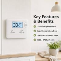 China Riseem Programmable Wired Room Temperature heating thermostat 5-35C Temperature Range Perfect for Any Room for sale