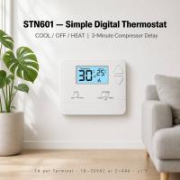 China Riseem Programmable Wired Room Temperature heating thermostat 5-35C Temperature Range Perfect for Any Room for sale