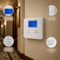 China Miuputake Manual/Automatic Control Wired Room Thermostat with ±1C Accuracy and Battery Power Supply for sale