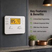 China Riseem Smart and Convenient Digital Electronic Room Thermostat for Temperature Ranges 32°F 99°F STN605 for sale