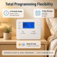 China Riseem 2.08 Sq.in. Display Size Programmable Room Air Conditioning Thermostat for Customer Requirements for sale