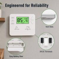 China Riseem 24 VAC Electronic Room 7 Day Thermostat for Temperature Control Ranges 44°F 90°F 7°C 32°C and Easy Installation for sale