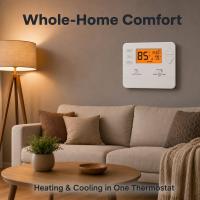 China Riseem Programmable 2 Heat 2 Cool Thermostat Temperature Controller Compatibility Works With Most Heating And Cooling Systems for sale