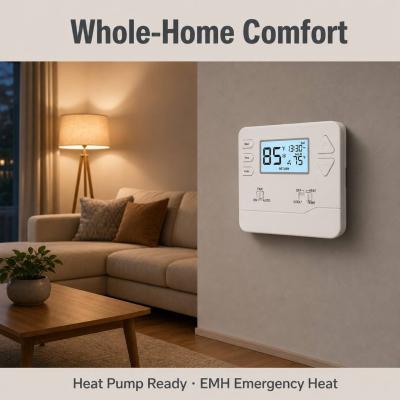 China Riseem 1.5 Amp Maximum All Terminals Combined Commercial Heat Pump Thermostat Conventional Or Heat Pump Application Type for sale