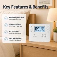 China Riseem 1.5 Amp Maximum All Terminals Combined Commercial Heat Pump Thermostat Conventional Or Heat Pump Application Type for sale