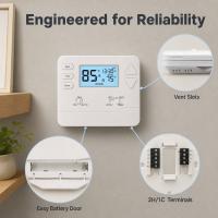China Riseem 1.5 Amp Maximum All Terminals Combined Commercial Heat Pump Thermostat Conventional Or Heat Pump Application Type for sale