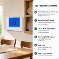 China Coiiwsei Blue LCD Display Intelligent Temperature Controller for Indoor in Hotels and Houses for sale