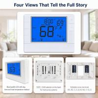 China Coiiwsei Blue LCD Display Intelligent Temperature Controller for Indoor in Hotels and Houses for sale