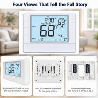 China Coiiwsei Hotel and House Indoor Efficiency Electronic Room Thermostat with Lcd Display in White/Blue for sale