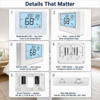 China Coiiwsei Hotel and House Indoor Efficiency Electronic Room Thermostat with Lcd Display in White/Blue for sale