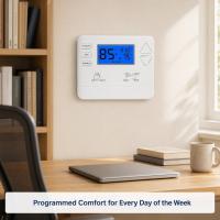 China Miuputake STN625 Heat Pump Thermostat 7 Day Programmable and 2 Heat 1 Cool for sale