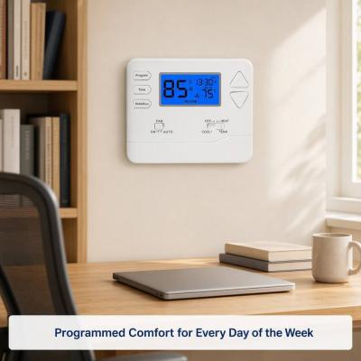 China Miuputake STN625 Heat Pump Thermostat 7 Day Programmable and 2 Heat 1 Cool for sale