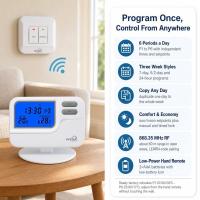 China Riseem White ABS 868Mhz RF Room Wireless Programmable Thermostat Digital Heating And Cooling OEM for sale