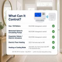 China Riseem White ABS 868Mhz RF Room Wireless Programmable Thermostat Digital Heating And Cooling OEM for sale