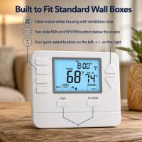 China Riseem Air Conditioner Smart WIFI Digital Programmable Alexa Home Thermostat HVAC STN705W 24V White ABS for sale