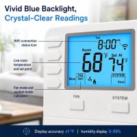 China Large LCD Display Adjustable WIFI TUYA Smart 7 Day 1 Heat 1 Cool Thermostat For Temperature Control for sale