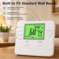 China RIseem Smart 7 Day Programmable Thermostat Wi-Fi 2.4GHZ Take Control of Your Energy Usage with Customizable Programming for sale