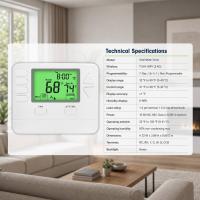 China RIseem Smart 7 Day Programmable Thermostat Wi-Fi 2.4GHZ Take Control of Your Energy Usage with Customizable Programming for sale
