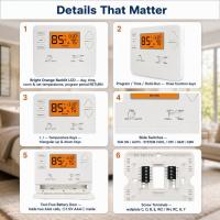 China Miuputake Powerful Heat Pump Thermostat Adjustable Thermostat 5-10A Amp 24v Or Batteries Power Source for sale