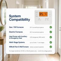 China Miuputake Powerful Heat Pump Thermostat Adjustable Thermostat 5-10A Amp 24v Or Batteries Power Source for sale