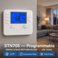 China Conventional Application Type Wired Room Programmable Temperature heating thermostat featuring LCD Display designed for temperature management in heating systems for sale