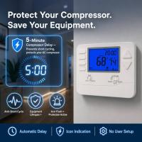 China Conventional Application Type Wired Room Programmable Temperature heating thermostat featuring LCD Display designed for temperature management in heating systems for sale